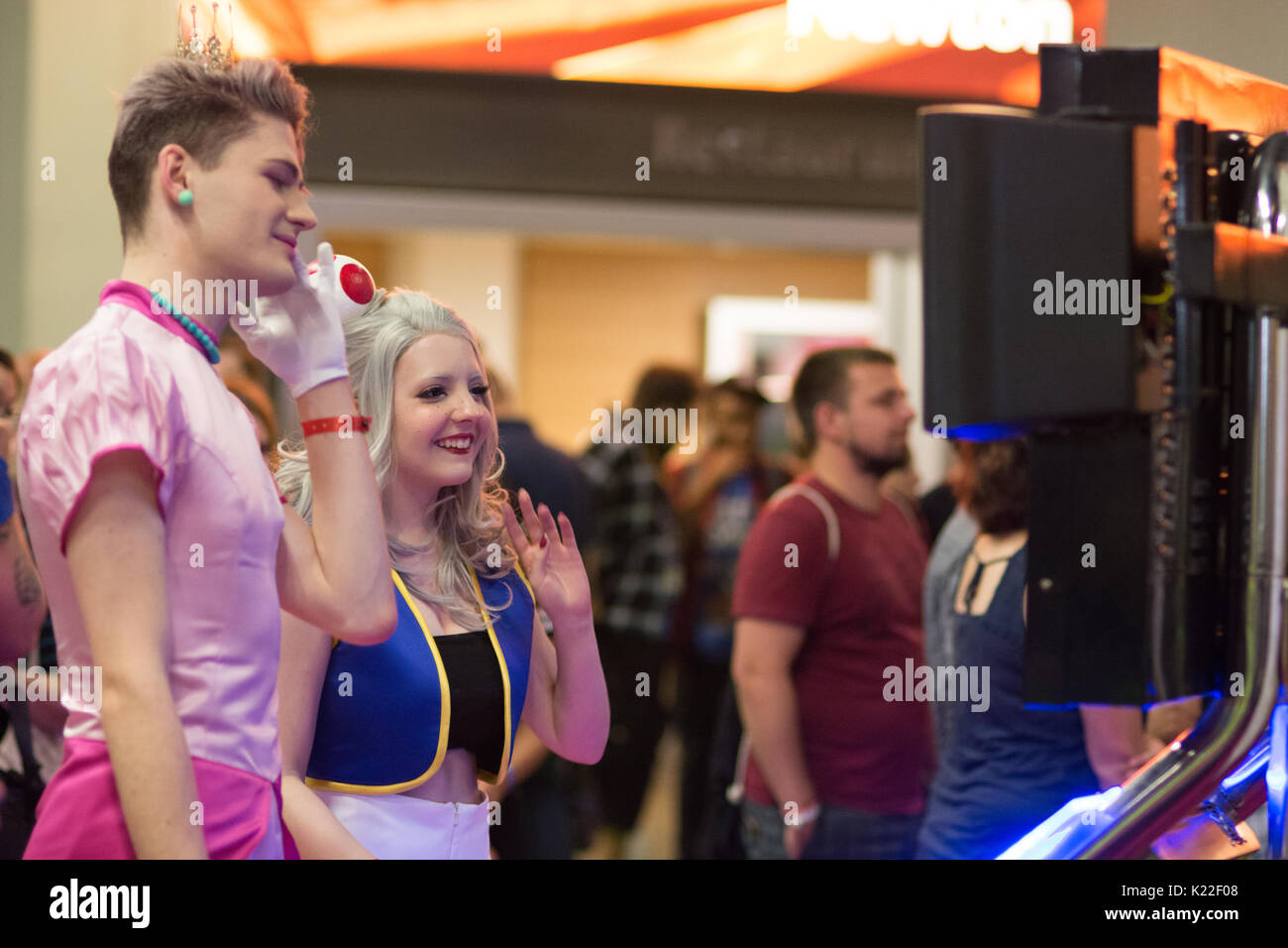 Cologne, Germany - August 24, 2017 - Young people at worlds biggest ...