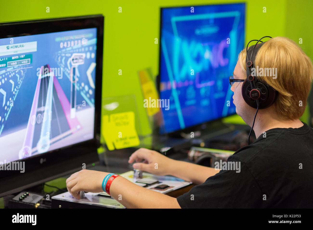 Cologne, Germany - August 24, 2017 - Young people at worlds biggest ...