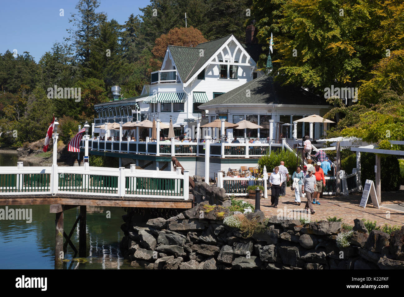 Restaurant and coffe shop, Roche Harbor, San Juan Island, archipelago ...