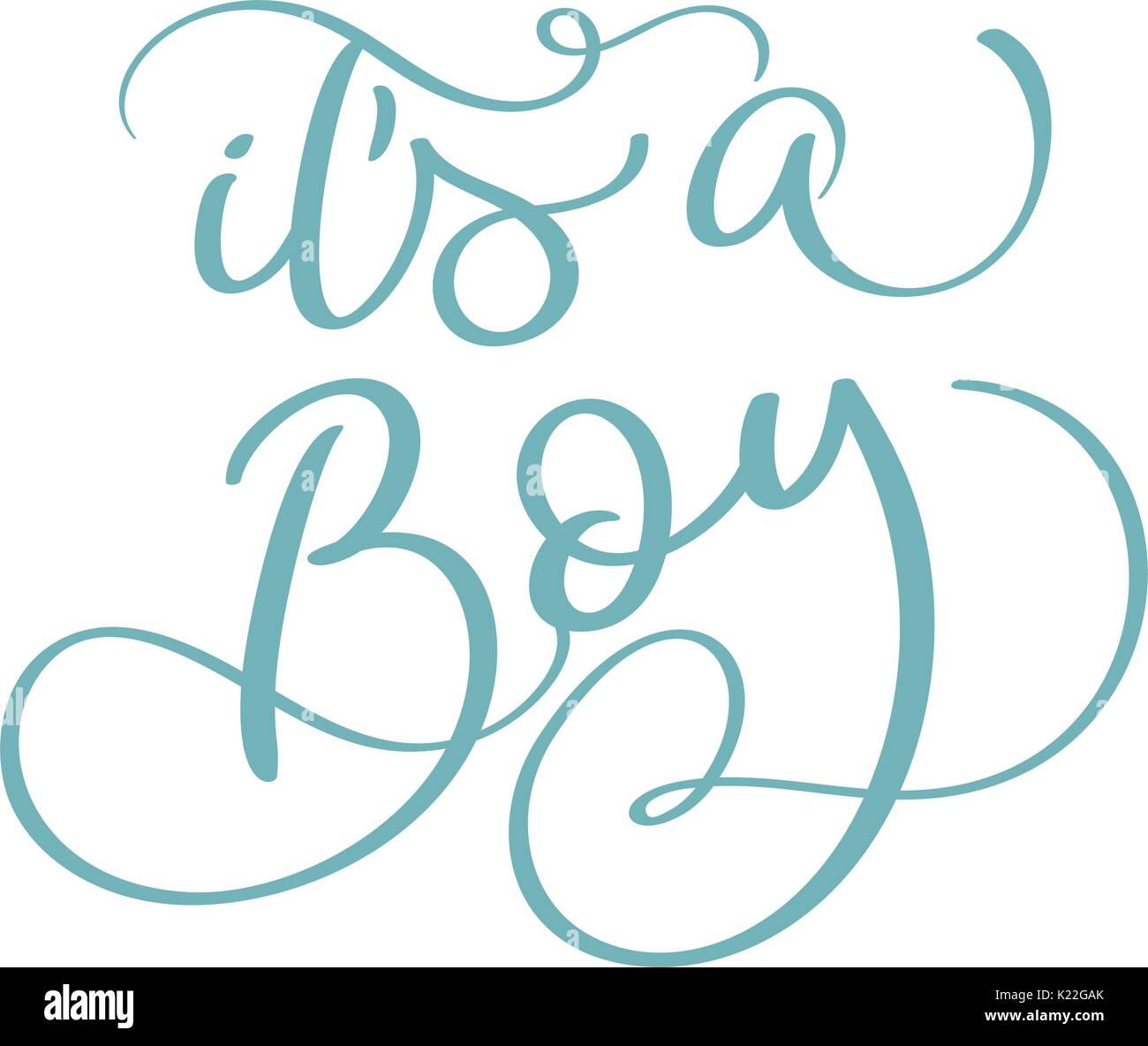 its a boy text on white background. Hand drawn Calligraphy lettering ...