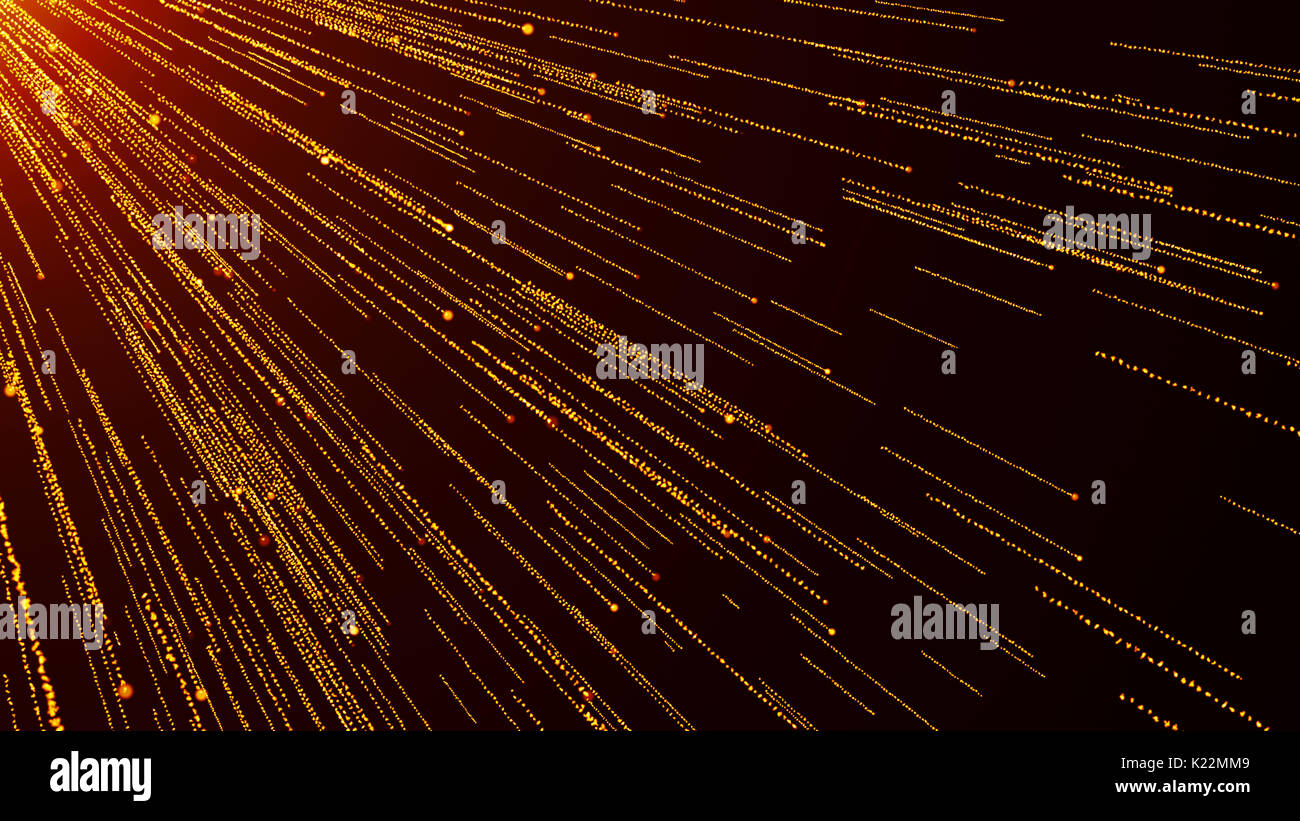 Abstract background with particles rain. Digital 3d rendering Stock ...