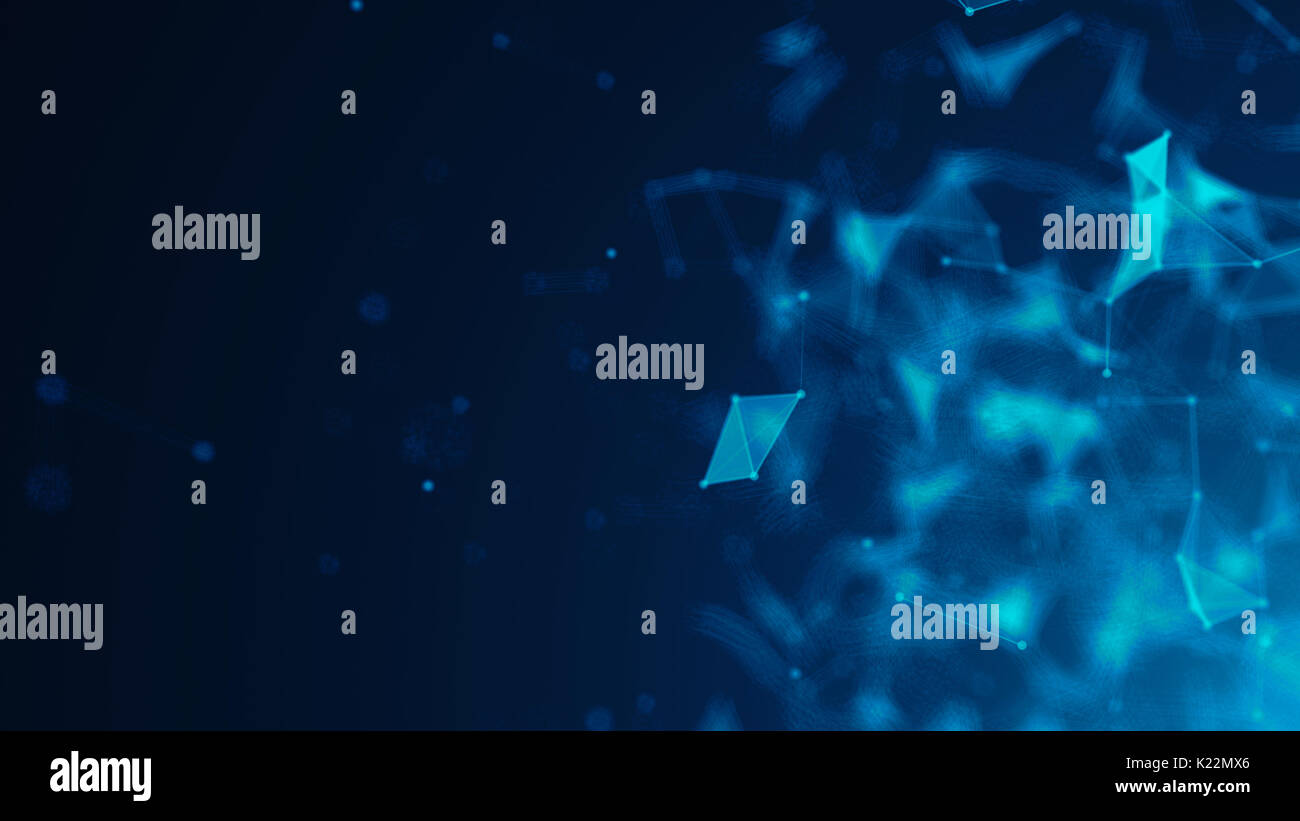Abstract Polygonal Space Background with Connecting Dots and Lines ...