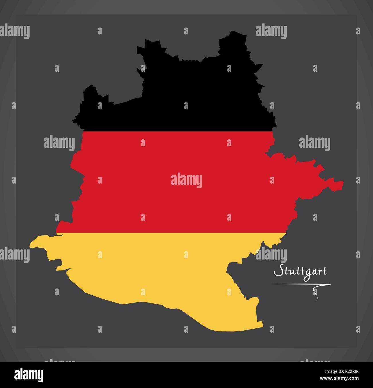 Stuttgart city map hi-res stock photography and images - Alamy