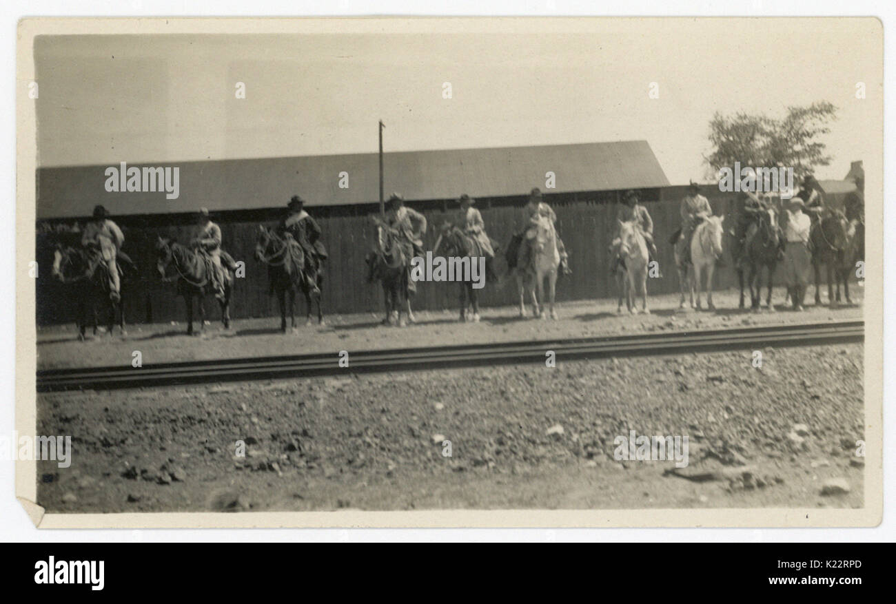 Troops on Horseback Near Railroad Tracks Stock Photo - Alamy