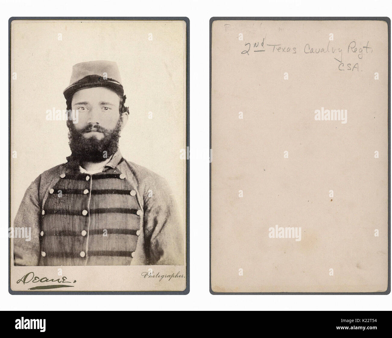 Unidentified Private, 2nd Texas Cavalry Regiment, Confederate States ...