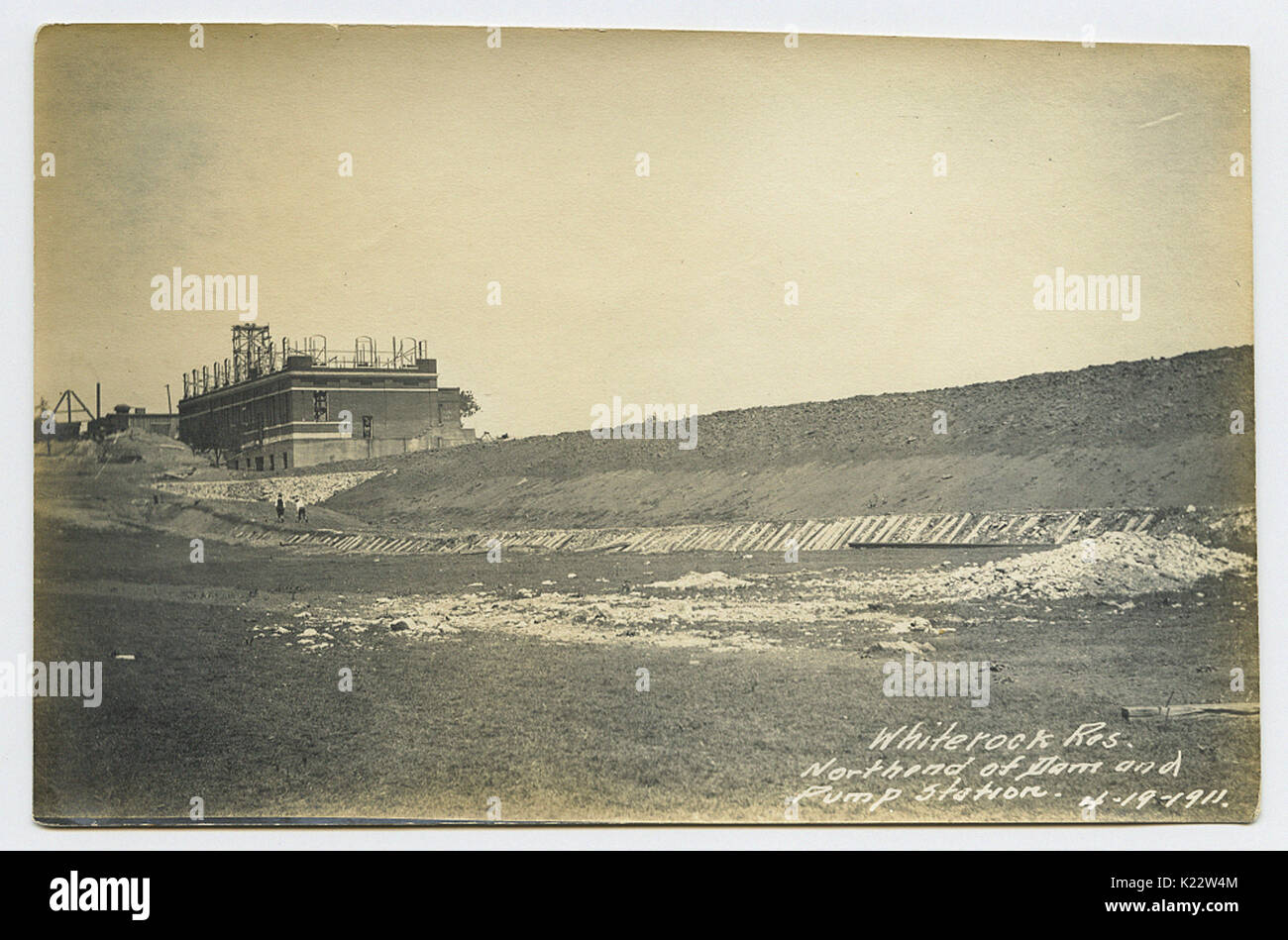 White Rock Res. Cableway Tower Ready to be Raised Stock Photo - Alamy