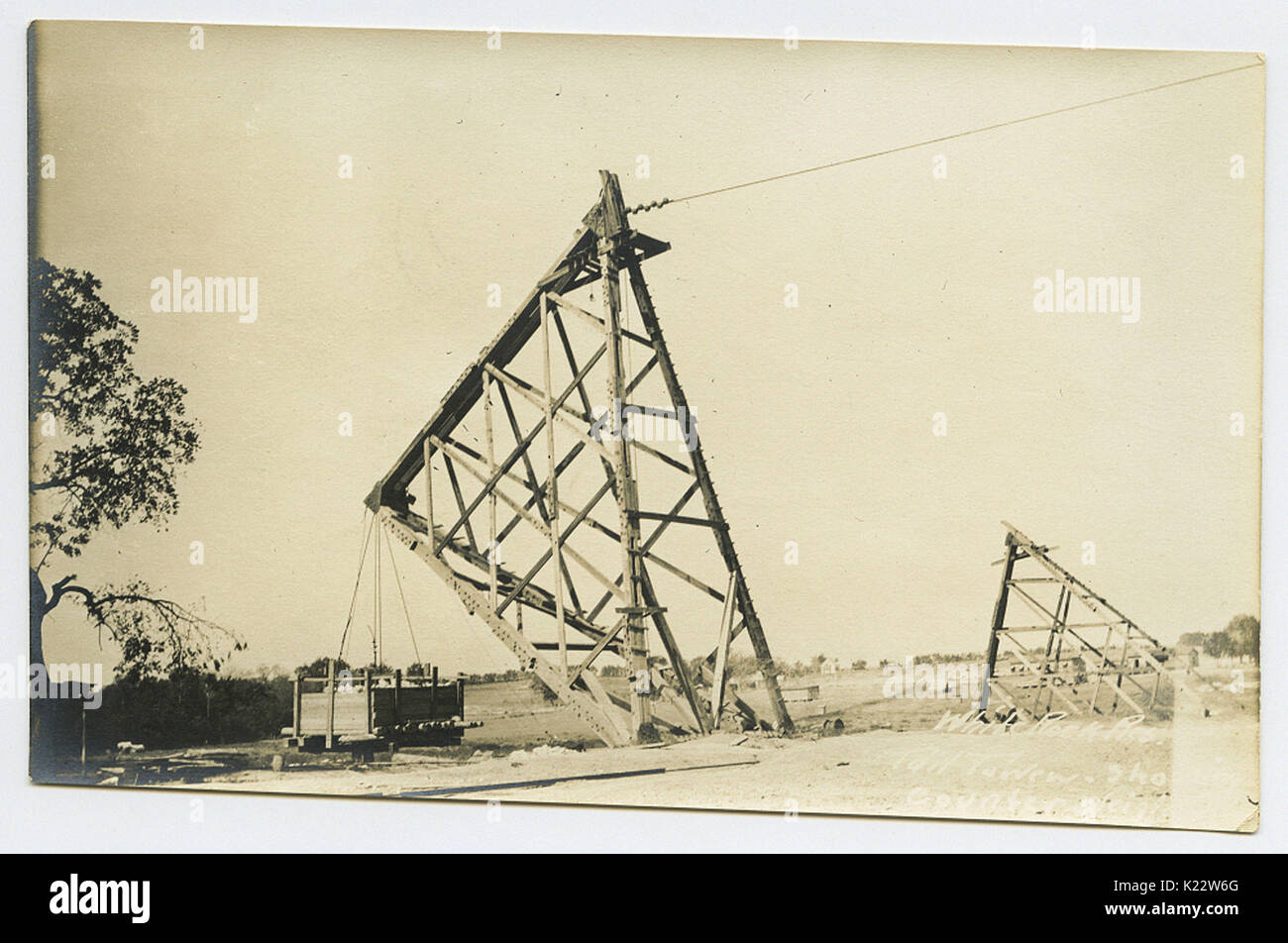 White Rock Res. Tail Tower - showing counterweight Stock Photo - Alamy