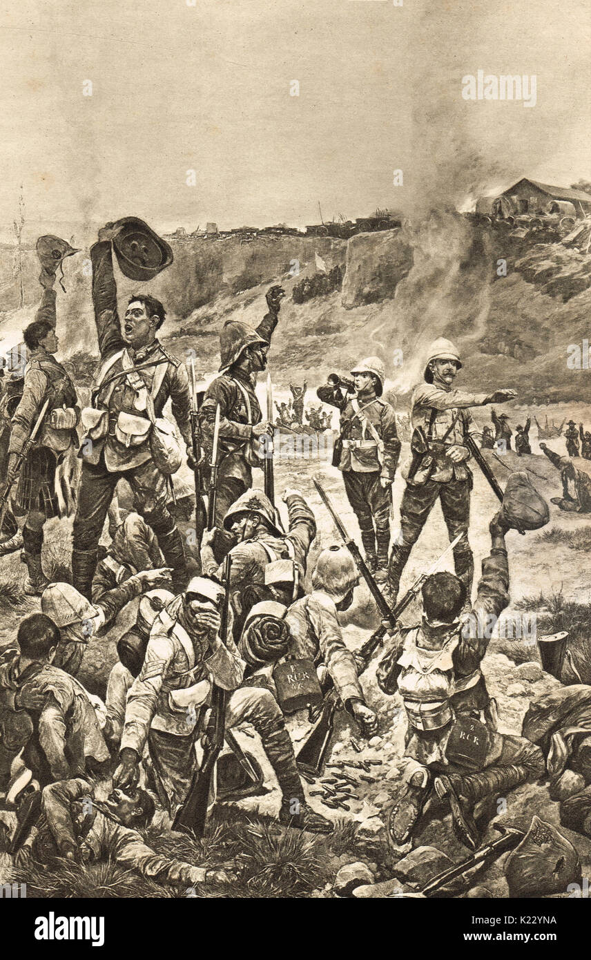 The Dawn of Majuba, Cronje surrenders, Boer war, 1900 Stock Photo - Alamy