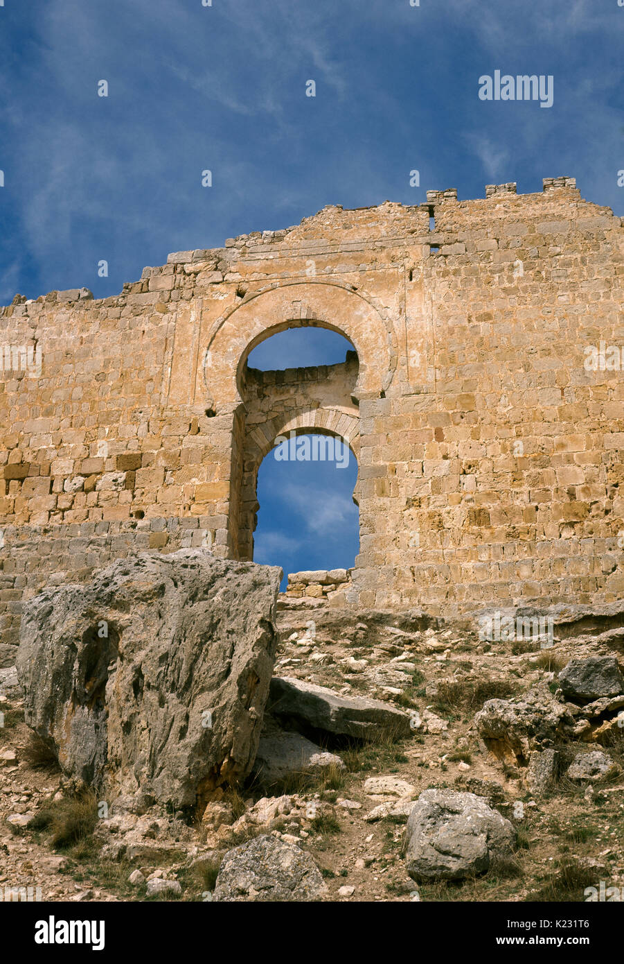 Spain. Castle of Gormaz. Built by the Muslims in the 9th century. View ...