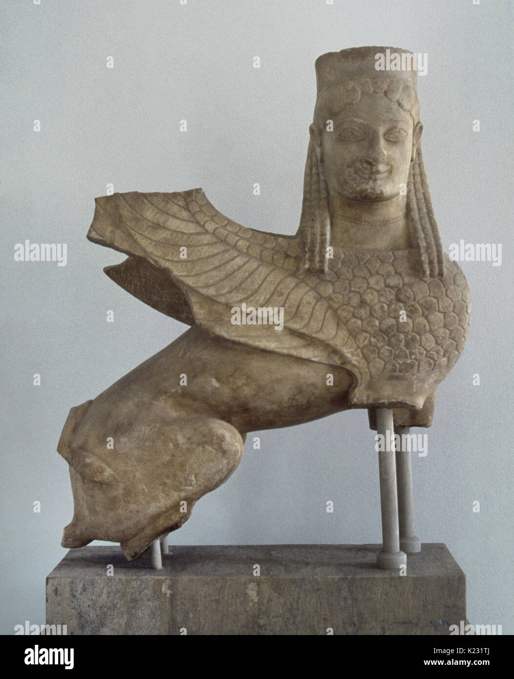 Greece. Archaic Period. Sphinx who crowned a mortuary stele. Ca.570 BC ...