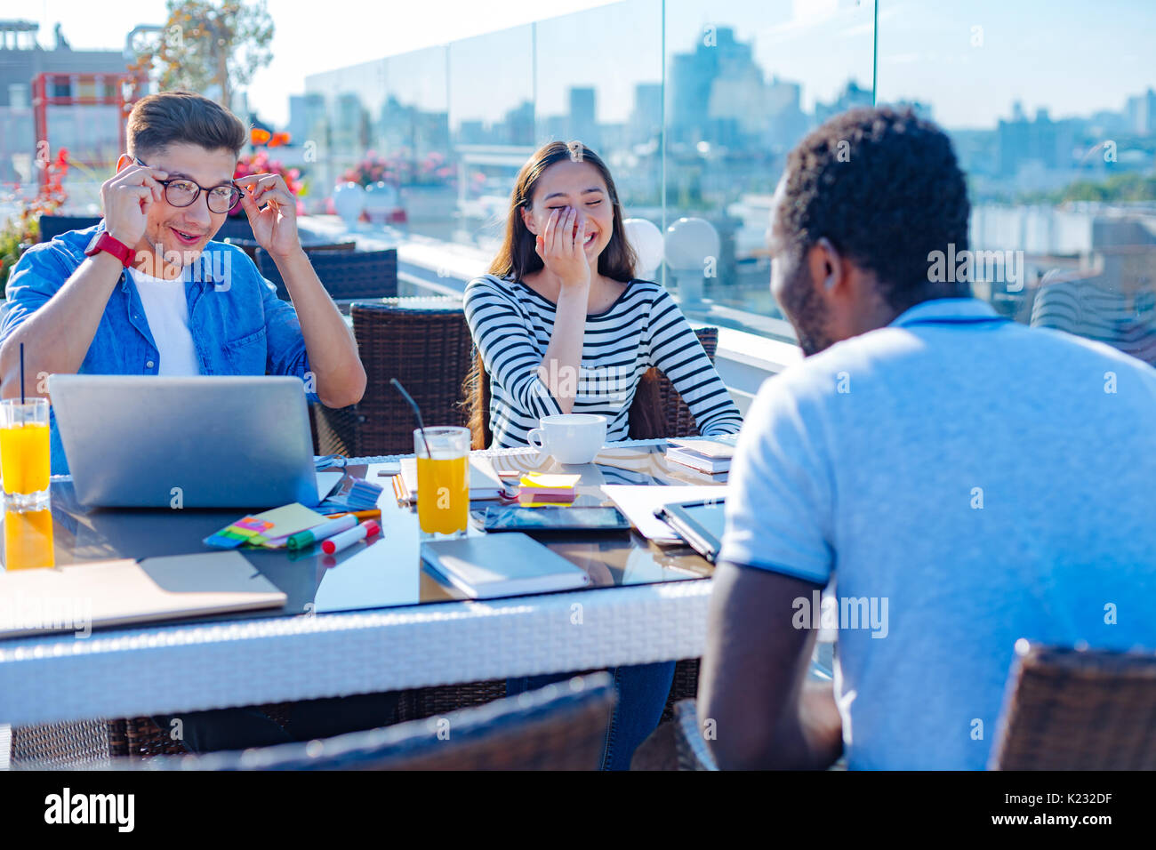Communication joking hi-res stock photography and images - Alamy
