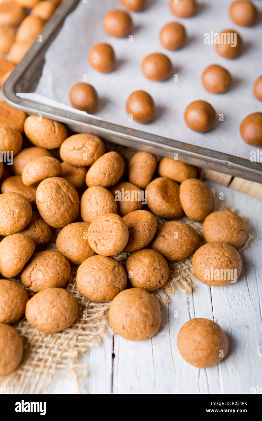 Homemade 'pepernoten' or 'kruidnoten', a Dutch delicacy for Dutch ...
