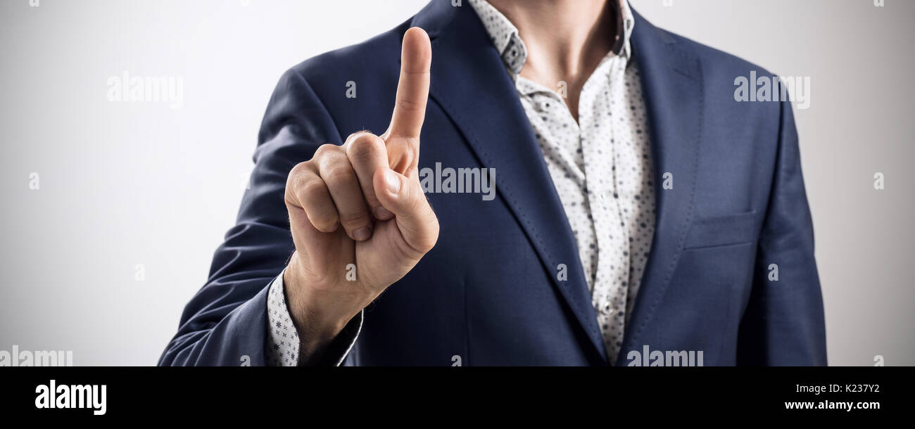 Adult man hand finger hi-res stock photography and images - Alamy