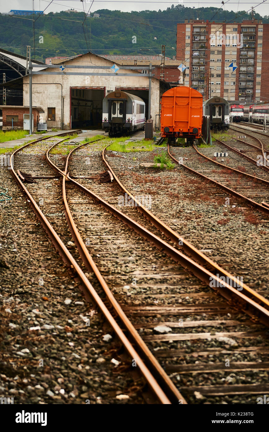 Train garage hi-res stock photography and images - Alamy