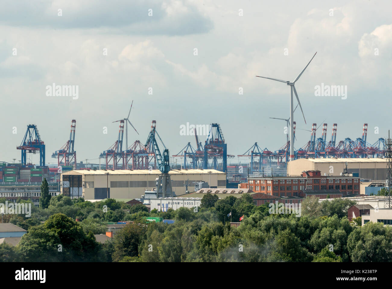 Heavy industry across the river from Hamburg, Germany Stock Photo - Alamy