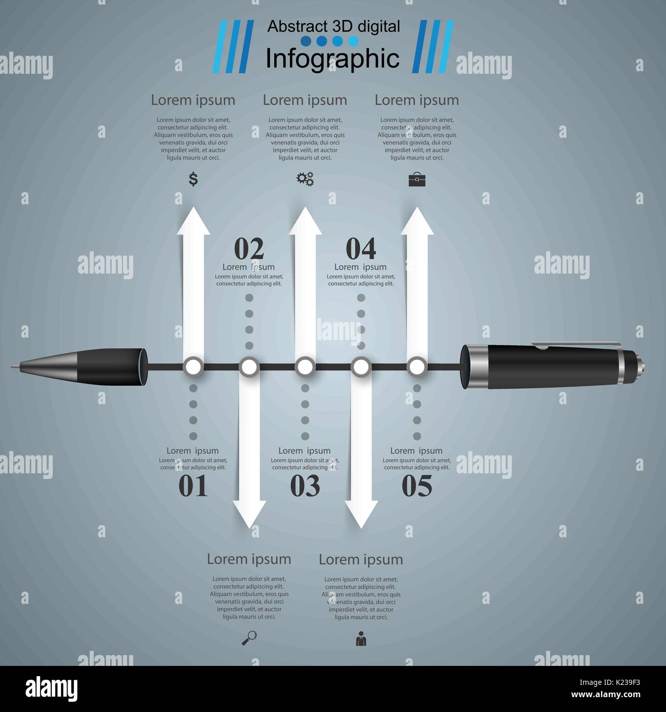 Business Infographics. Pen icon Stock Vector Image & Art - Alamy