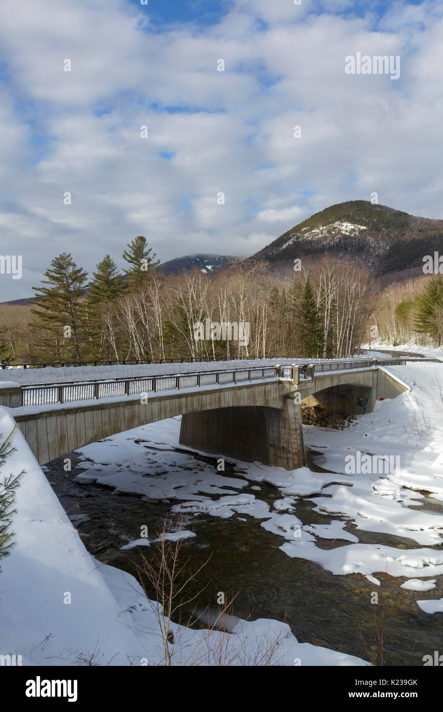 Bridge along the Kancamagus Scenic Byway (Route 112) in Lincoln, New ...