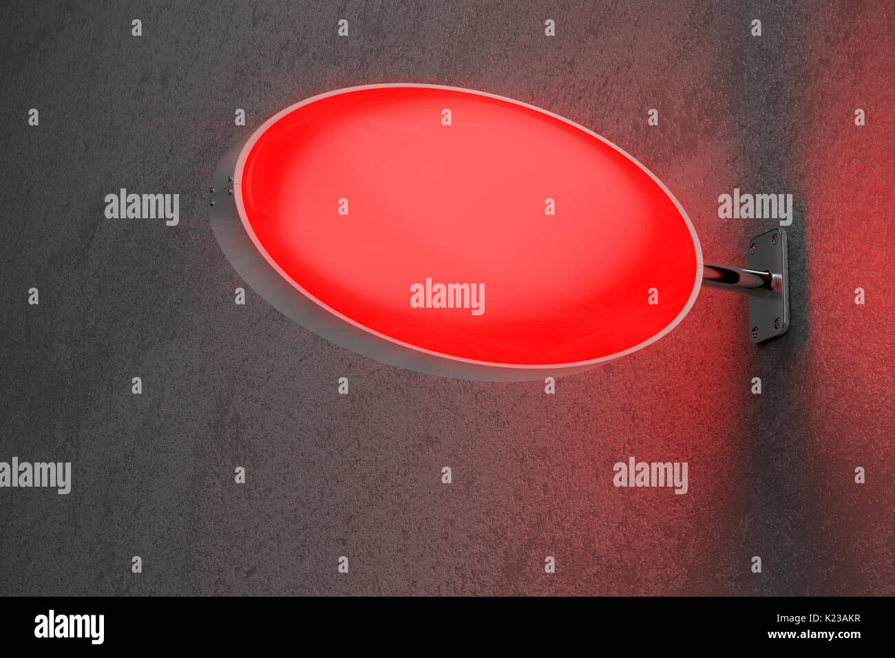 Glowing red signboard on the wall Stock Photo - Alamy