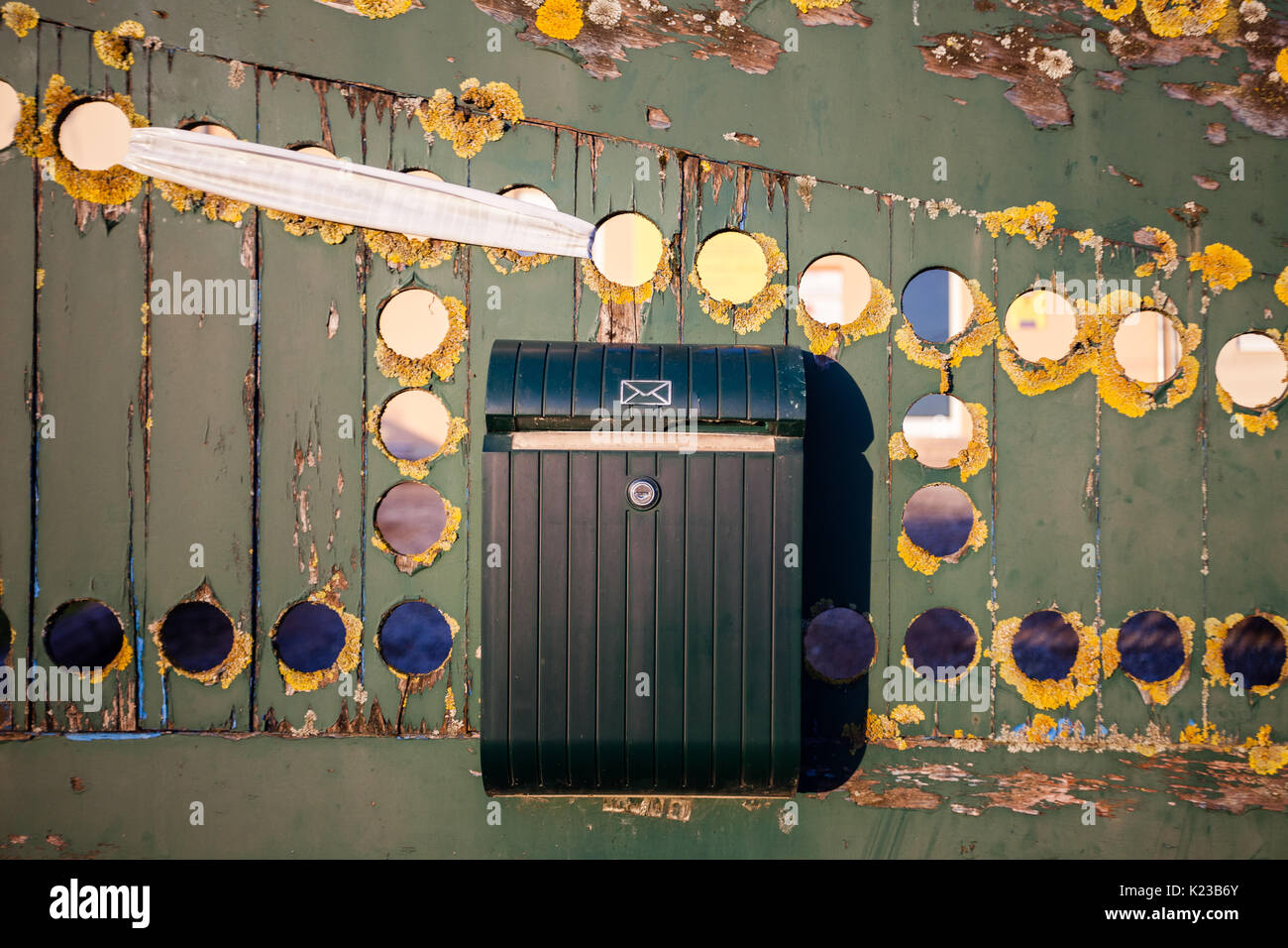 Mailbox with a creepy background Stock Photo - Alamy