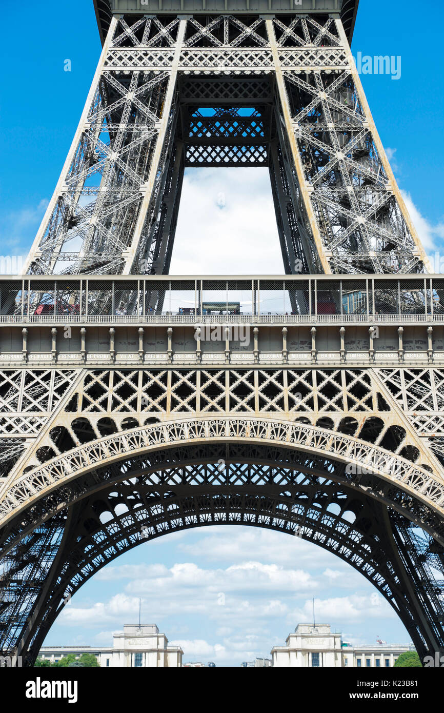Eiffel Tower, paris france: symbol of the city, with its steel ...
