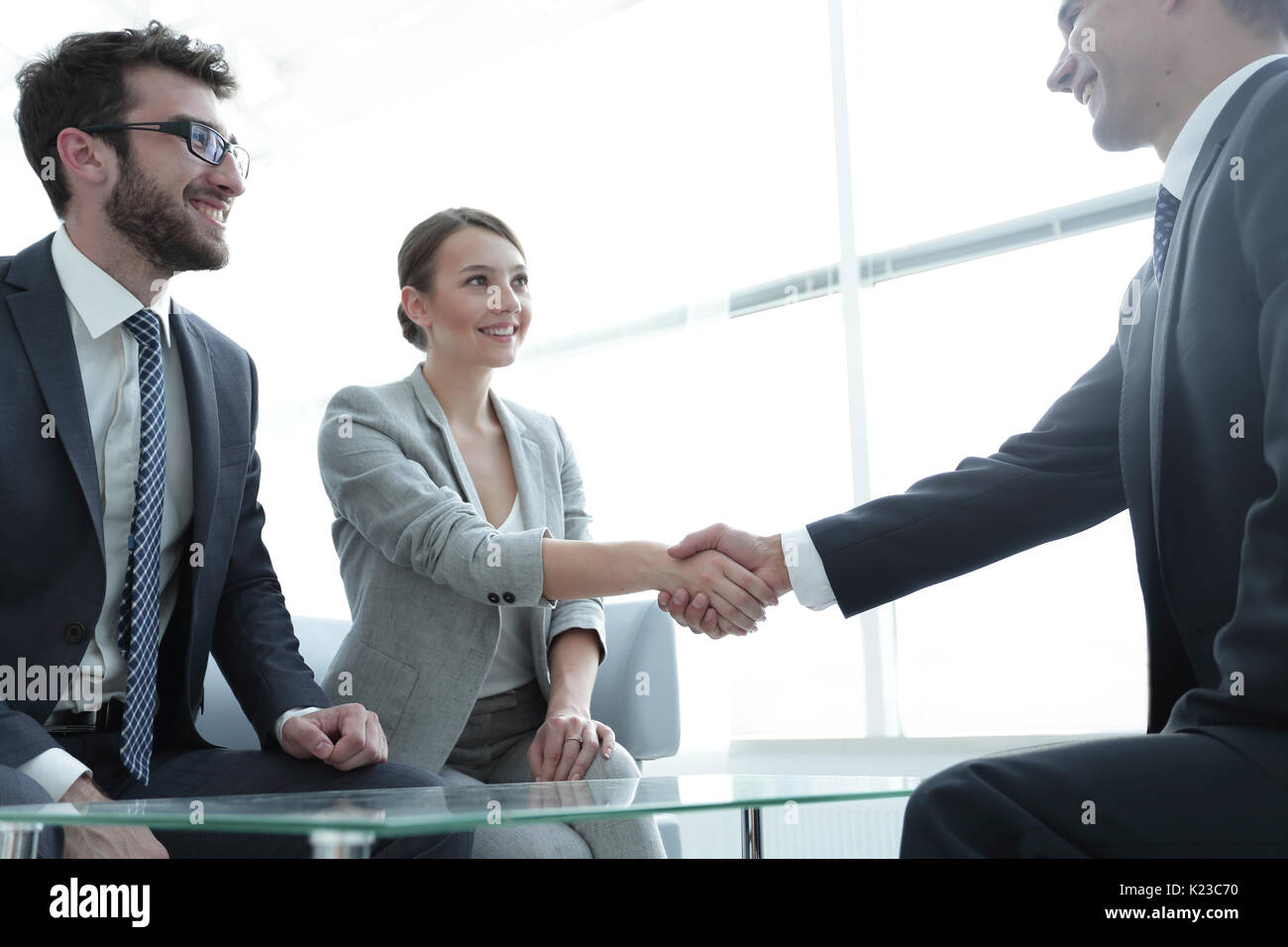 business lady meets her business partner Stock Photo - Alamy