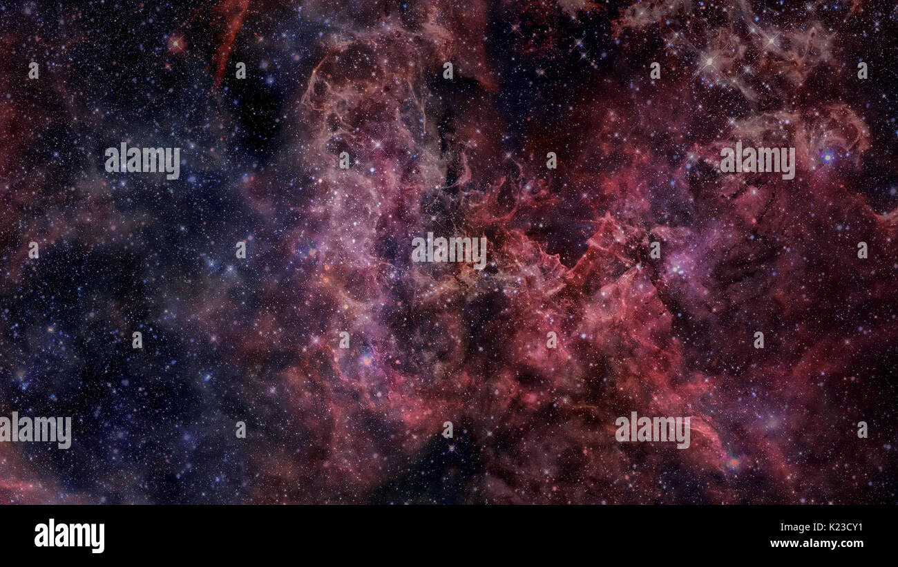 Colorful space nebula with stars. Elements of this image furnished by ...