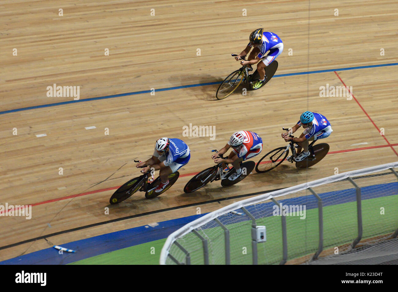 St. Petersburg, Russia - August 11, 2015: Unidentified riders compete ...