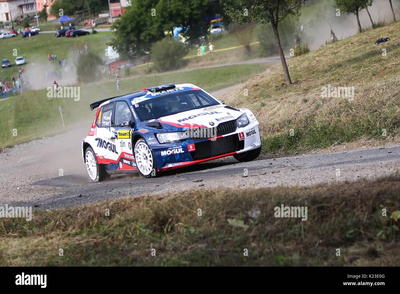 Roman Kresta, Petr Stary, (CZE, Skoda Fabia R5), tests of speed, Barum ...
