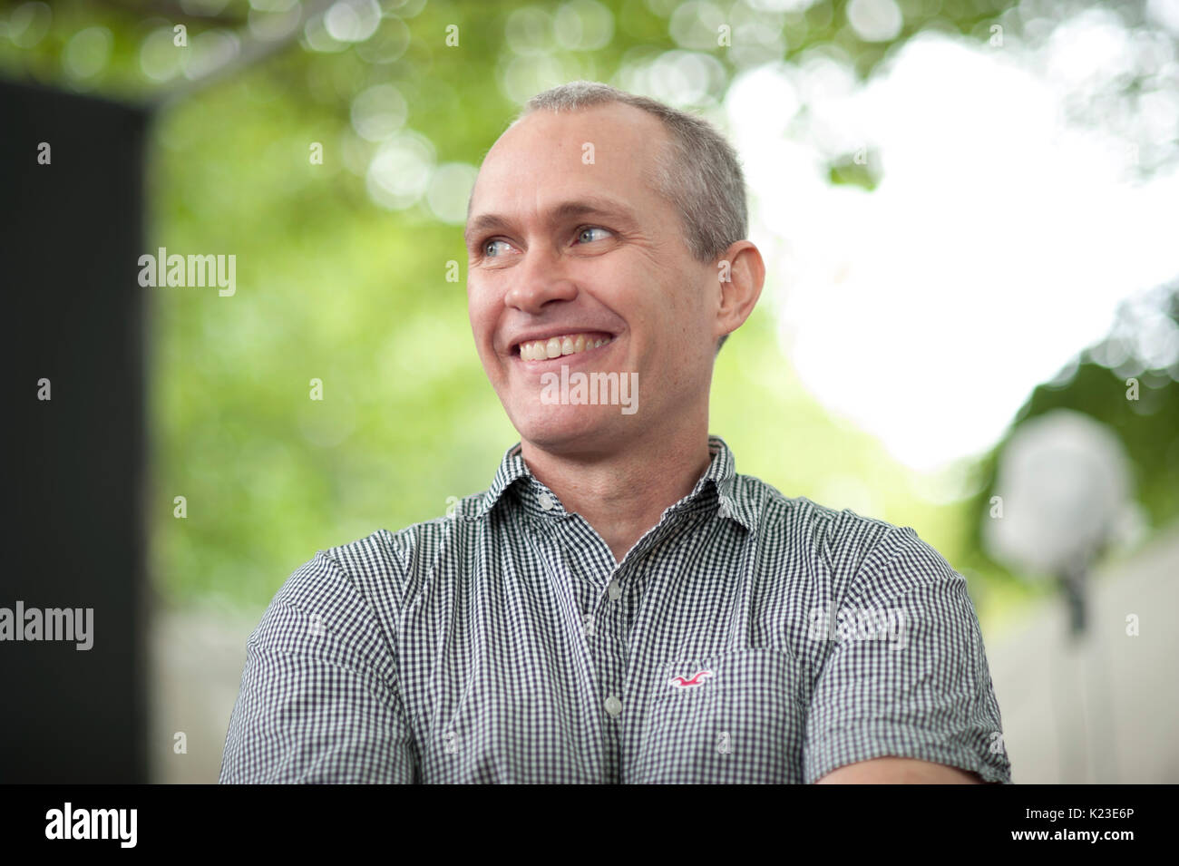 Edinburgh, UK. 28th August 2017. Novelist and short story writer, David ...