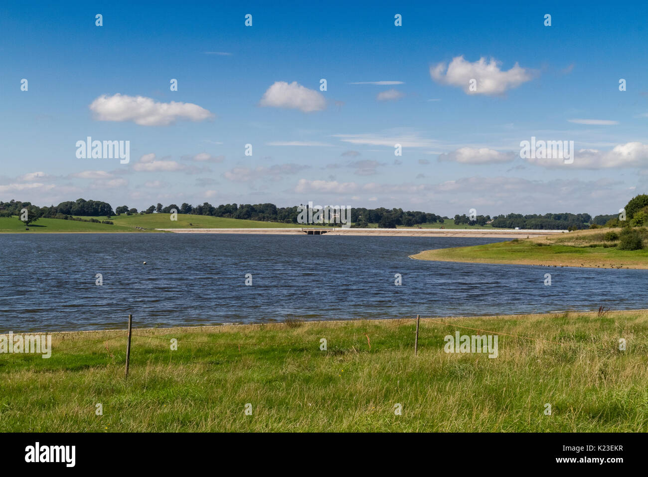 Blithfield Reservoir, Staffordshire, UK. 28th Aug, 2017. Overview of a ...
