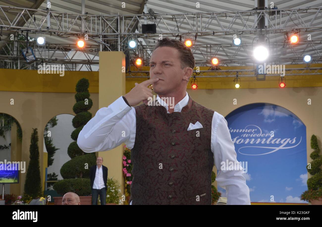 Rust, Germany, 27th August, 2017, Das Erste ARD TV Show "Immer wieder Sonntags" Featuring Stefan ...