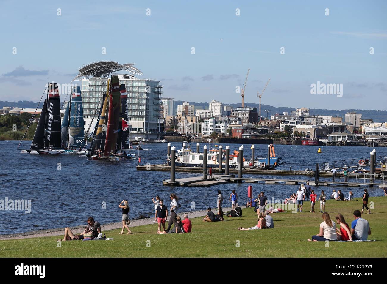 Cardiff, UK. 28th Aug, 2017. UK Weather. Cardiff, UK, bank holiday ...