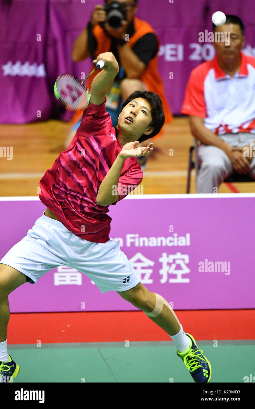 Taipei, Taiwan. Credit: MATSUO. 29th Aug, 2017. Yu Igarashi (JPN) Badminton : The 29th Summer ...