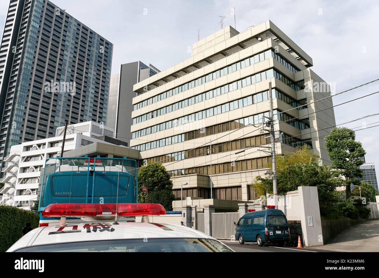 Tokyo, Japan. 29th August, 2017. Japanese police patrol the ...