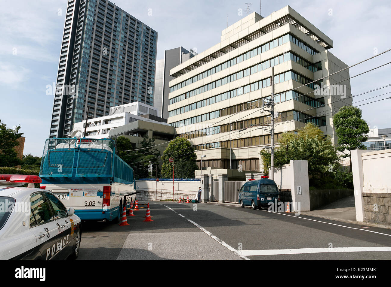 Tokyo, Japan. 29th August, 2017. Japanese police patrol the ...