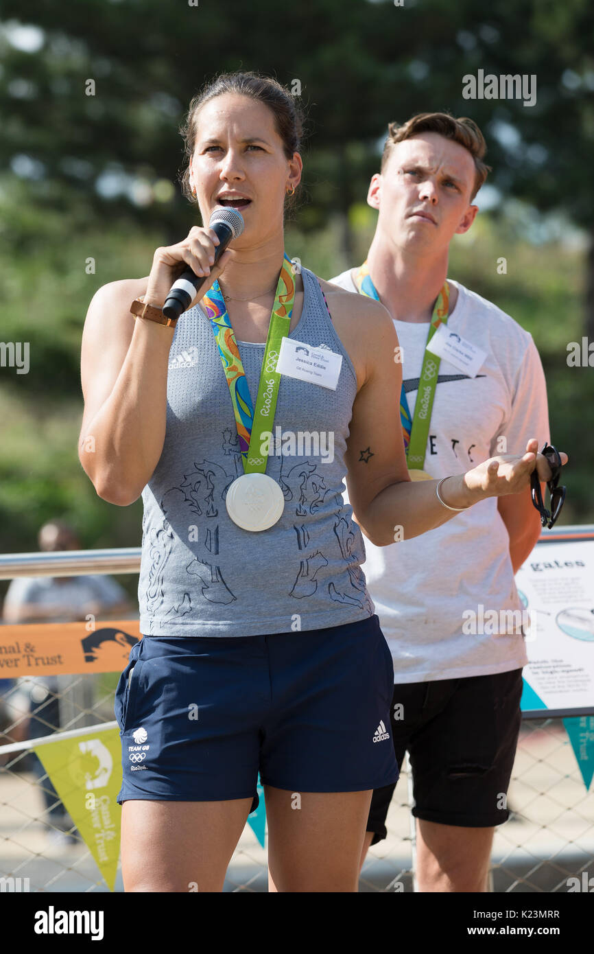 London, UK. 28th Aug, 2017. Rio Olympic medalist, Jessica Eddie ...