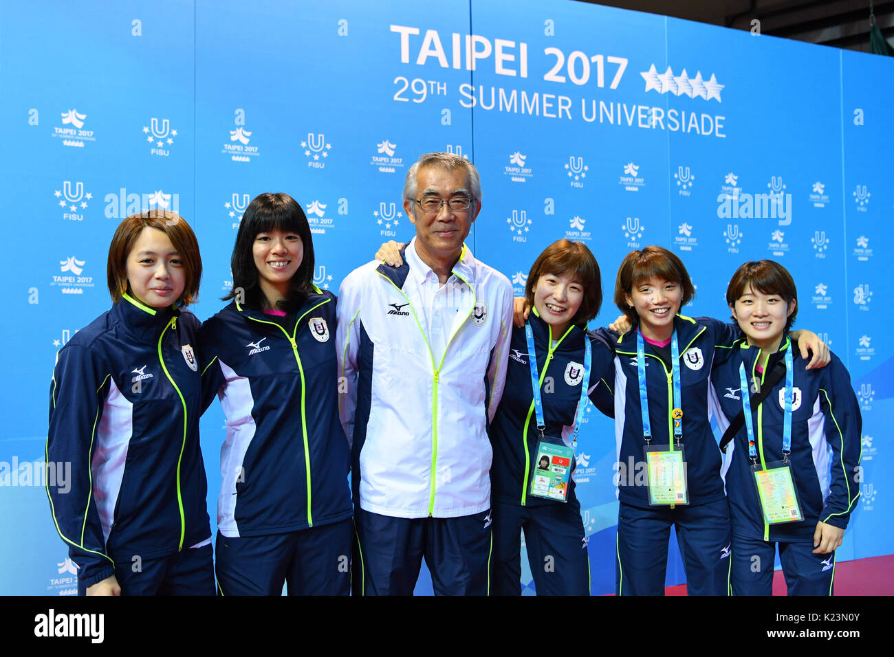 New Taipei, Taiwan. Credit: MATSUO. 29th Aug, 2017. (L-R) Rei Yamamoto ...
