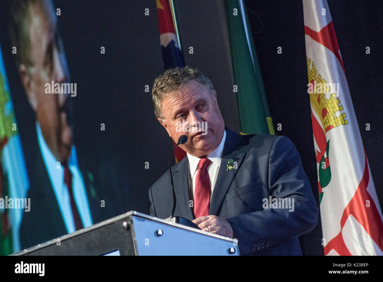 Sao Paulo, Brazil. 29th Aug, 2017. Minister of Agriculture Blairo Maggi ...