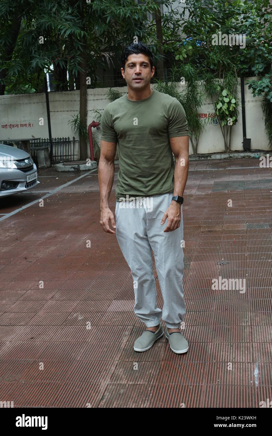 Mumbai, India. 30th Aug, 2017. Bollywood actor Farhan Aktar came for ...