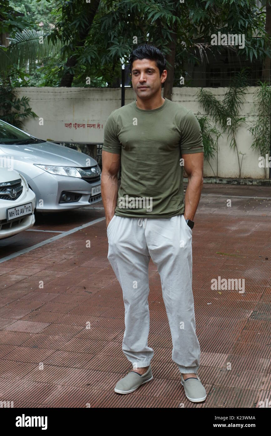 Mumbai, India. 30th Aug, 2017. Bollywood actor Farhan Aktar came for ...