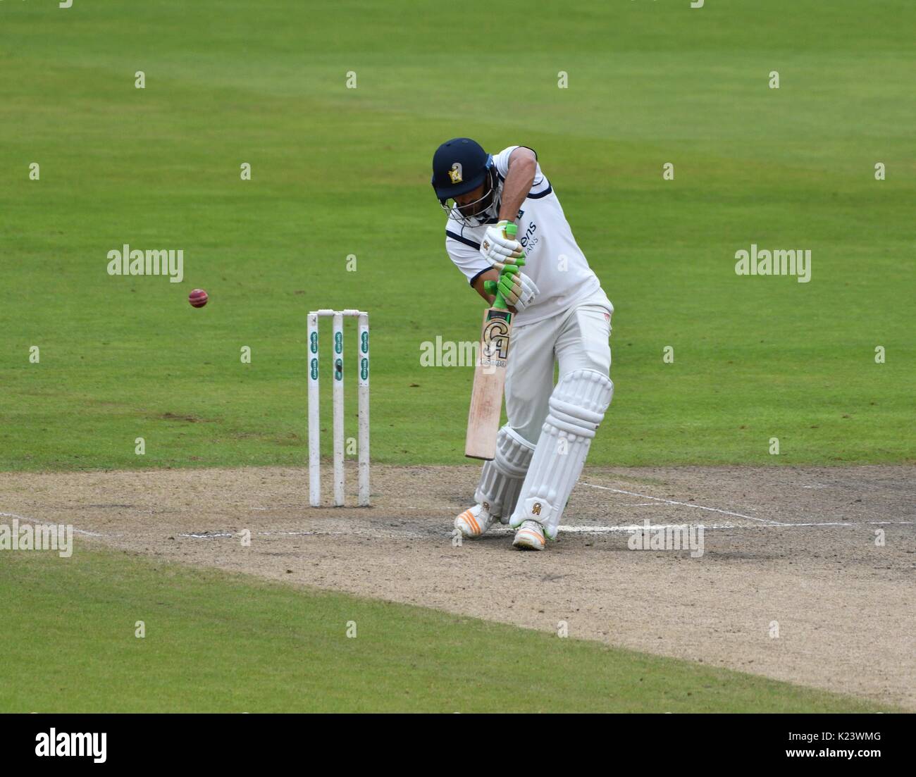 Cricket lancashire v warwickshire at old trafford hi-res stock ...