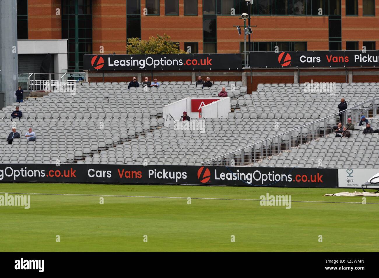 Manchester, UK. 30th Aug, 2017. A sparse crowd attends the third day of ...