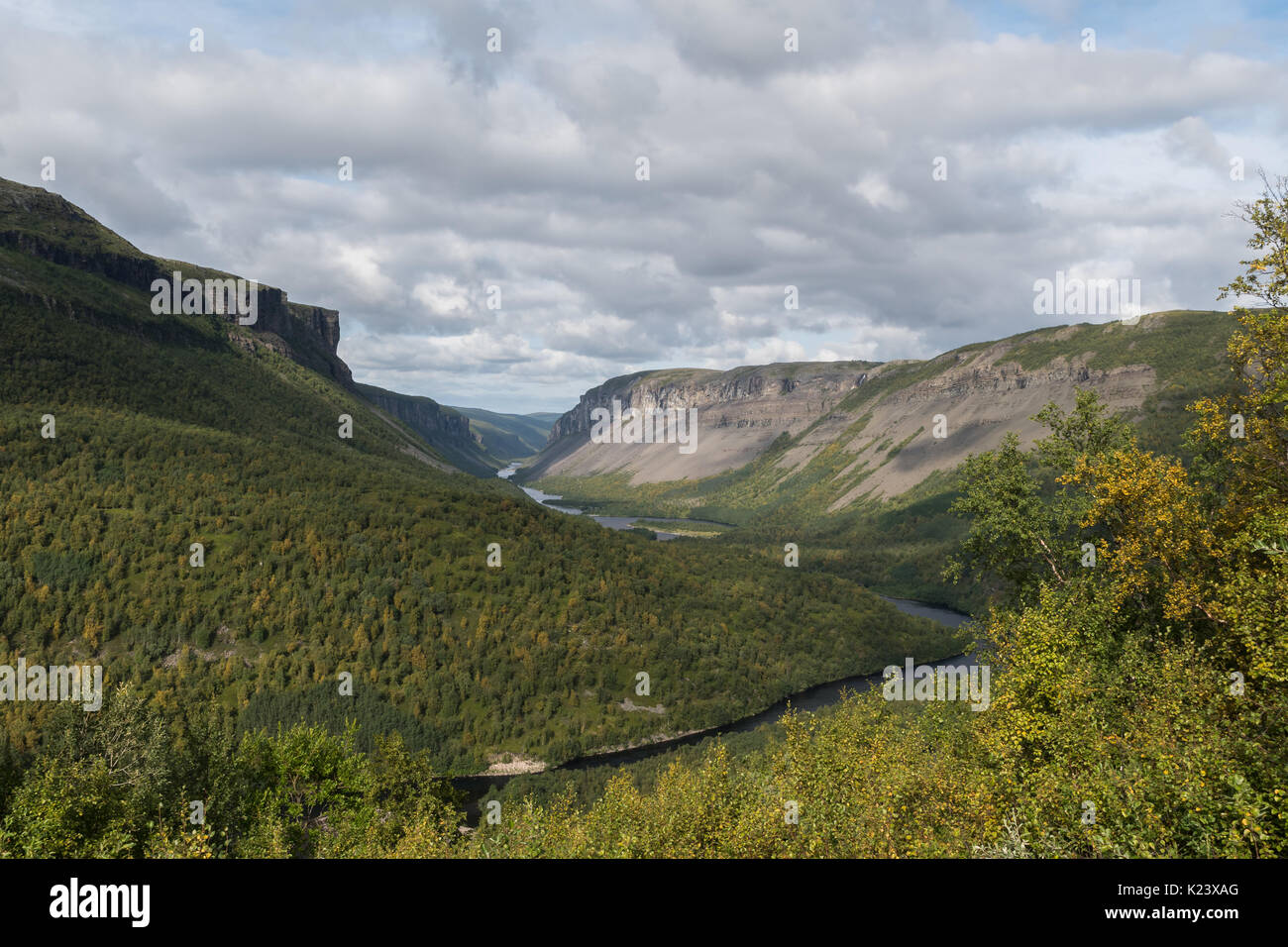 Alta Canyon, Sautso, Alta Finnmark Norway Stock Photo - Alamy