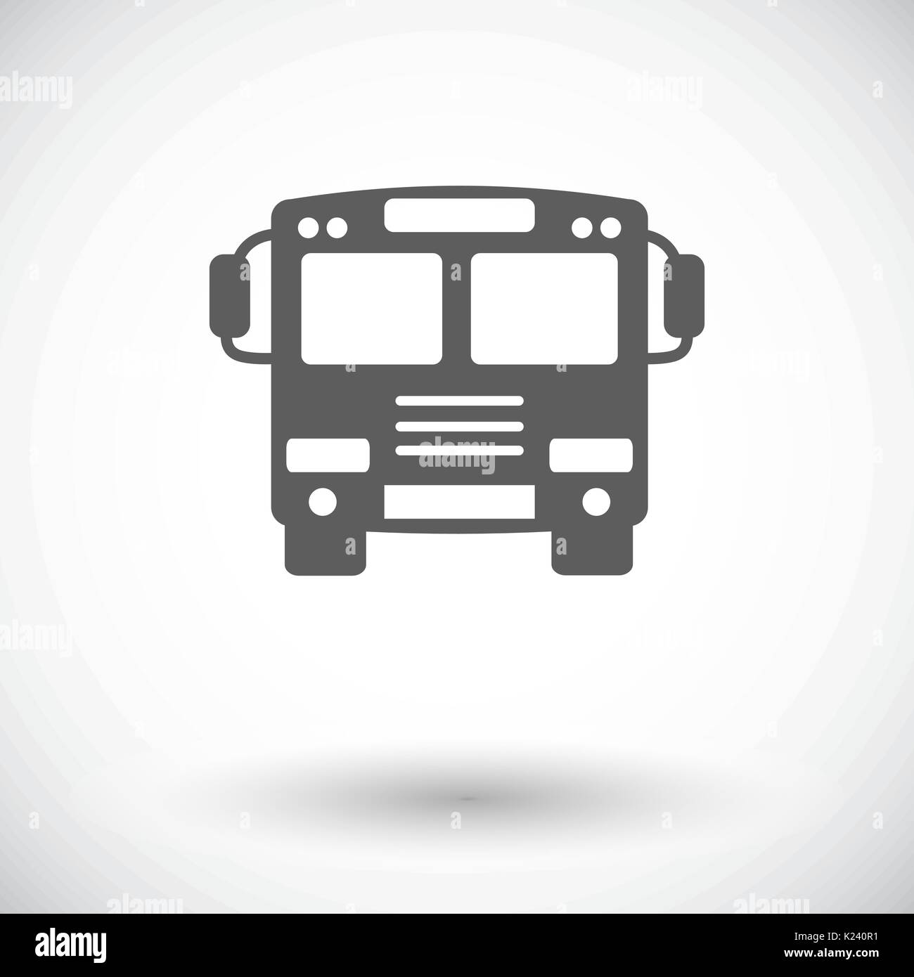 Bus. Single flat icon on white background. Vector illustration Stock ...