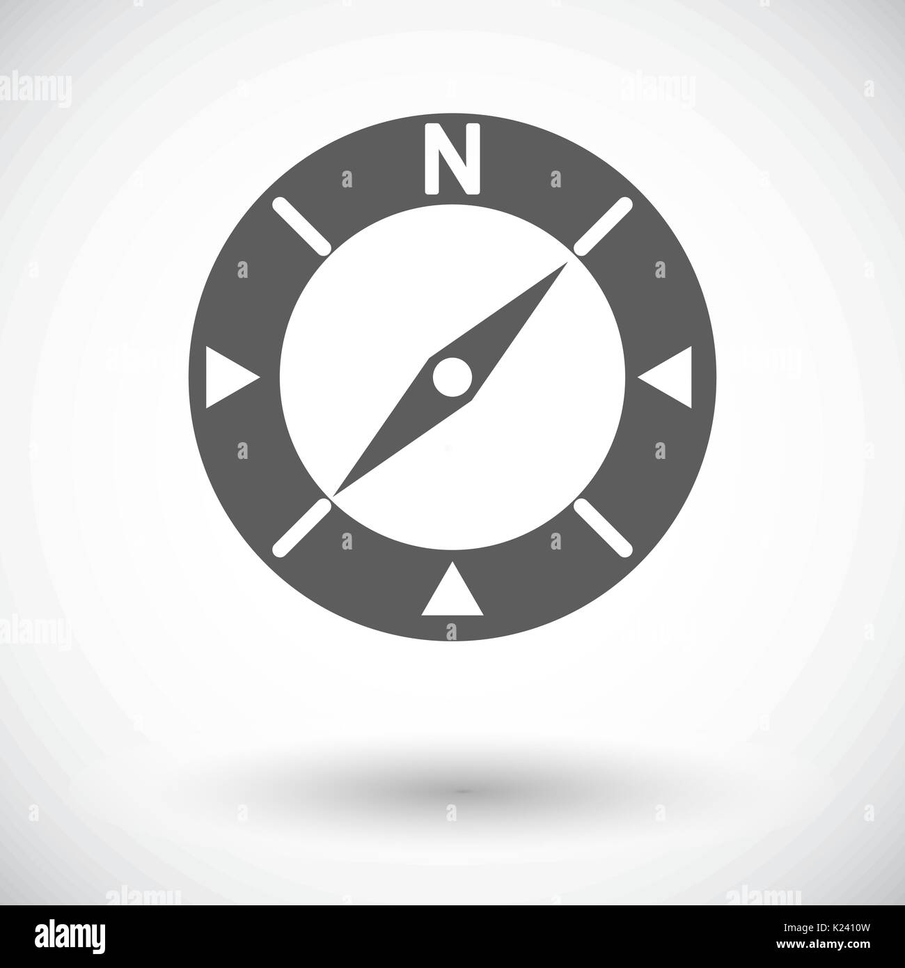 Compass. Single flat icon on white background. Vector illustration ...