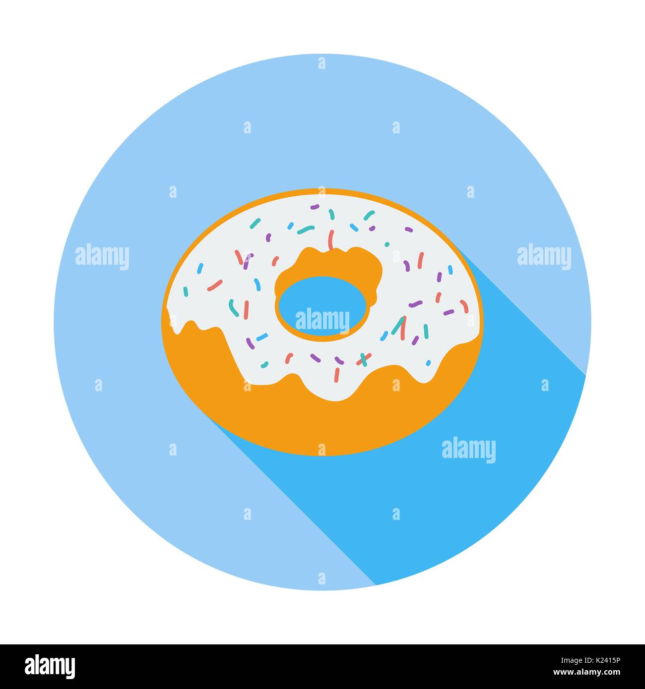 Single donut Stock Vector Images - Alamy