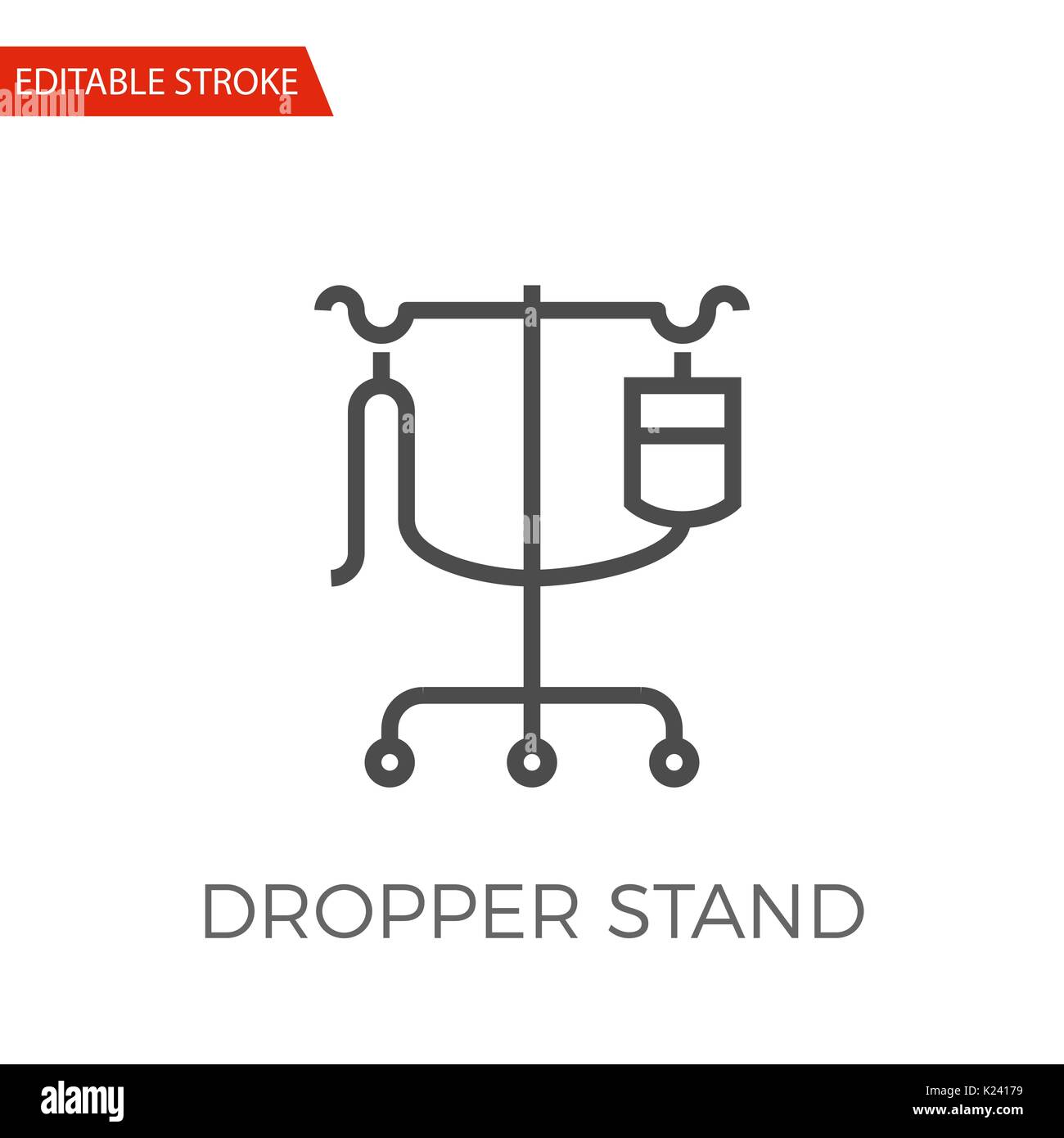 Dropper Stand Thin Line Vector Icon. Flat Icon Isolated on the White ...