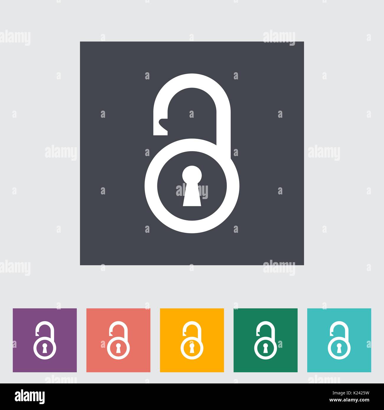 Padlock. Single flat icon. Vector illustration Stock Vector Image & Art ...