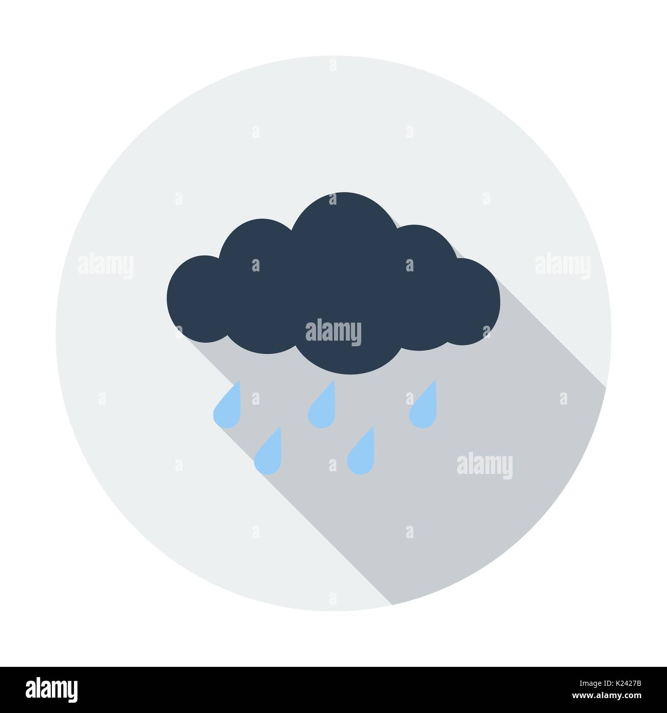 Rain. Single flat color icon. Vector illustration Stock Vector Image ...