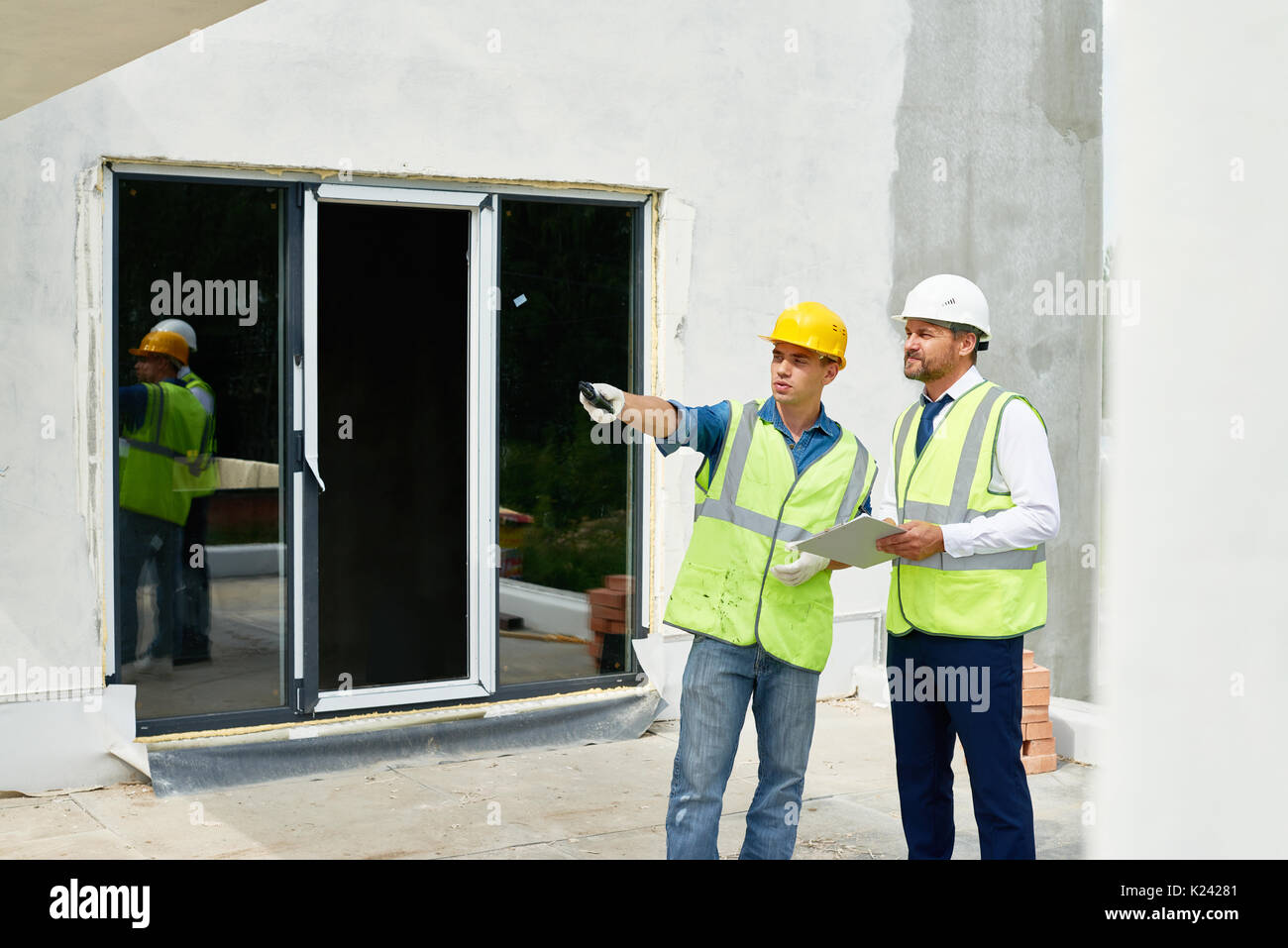 Builder construction site building inspector hi-res stock photography ...